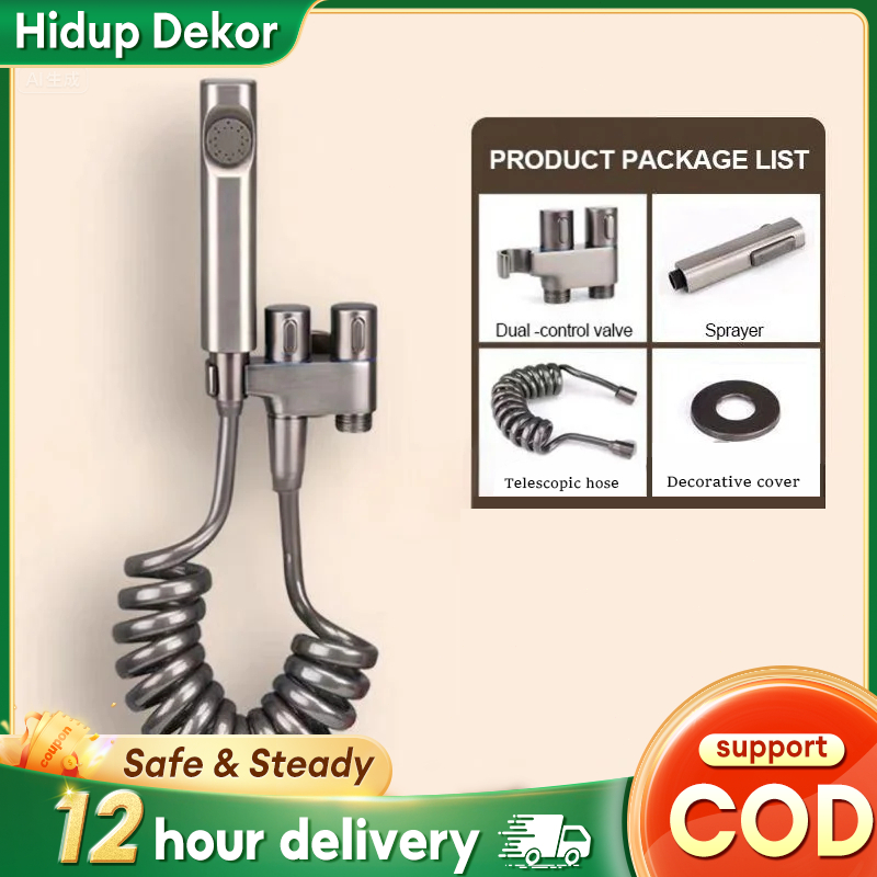 Bidet Spray Set SUS304 Mini Washing Machine Faucet 1/2 Inch 1/2/3 Ways ...