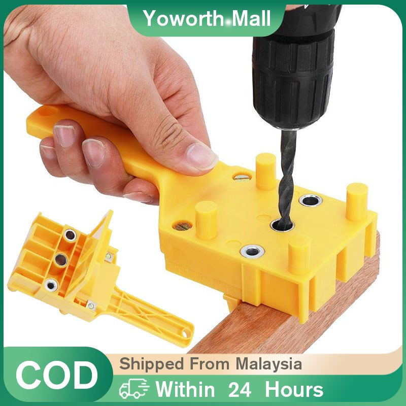 Woodworking Dowel Jig Guide Set / Plastic Handheld Pocket Hole Jig ...
