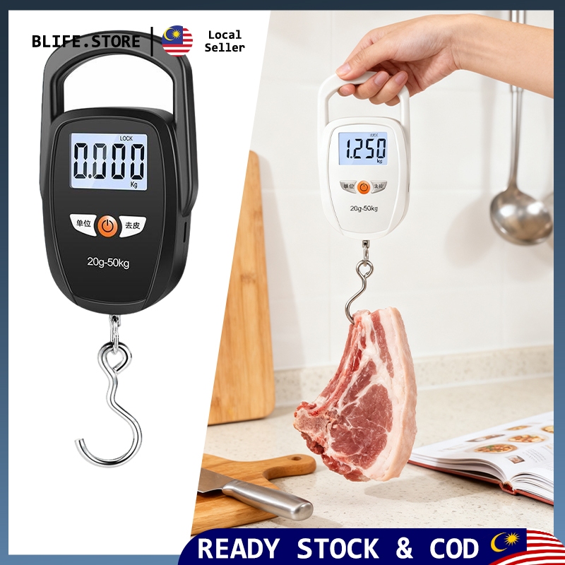Portable 50kg Fishing Scale with Multiple Functions Wide-Handle ...