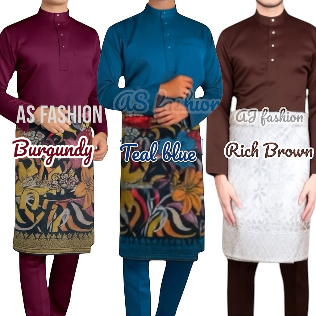 Hot tema 2026 Baju Melayu Dewasa slim fitt kain pearl skin soft(XS-XXL ...