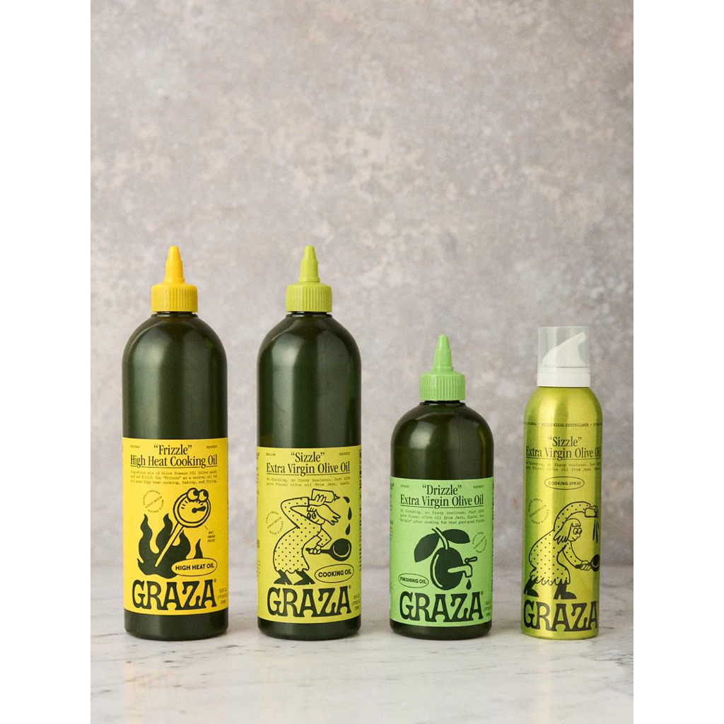 Graza Sizzle/Drizzle EVOO ( Extra Virgin Olive Oil) Squeeze, 500ml ...
