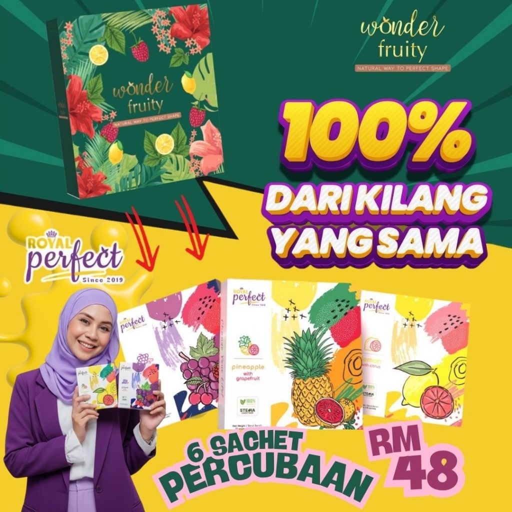 🔥 HOT! ROYAL PERFECT BY SACHET REBRANDING TRUE WONDER FRUITY PER SACHET ...