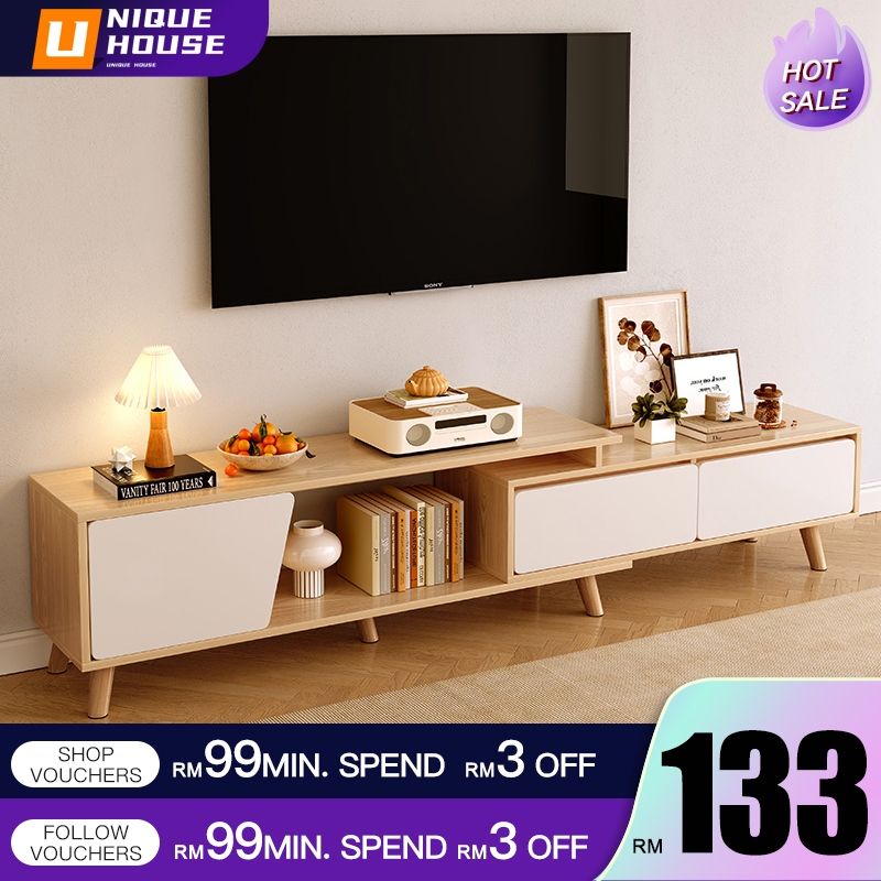 Adjustable TV Cabinet TV Console Almari TV Boleh Laras TV Console 3FT ...