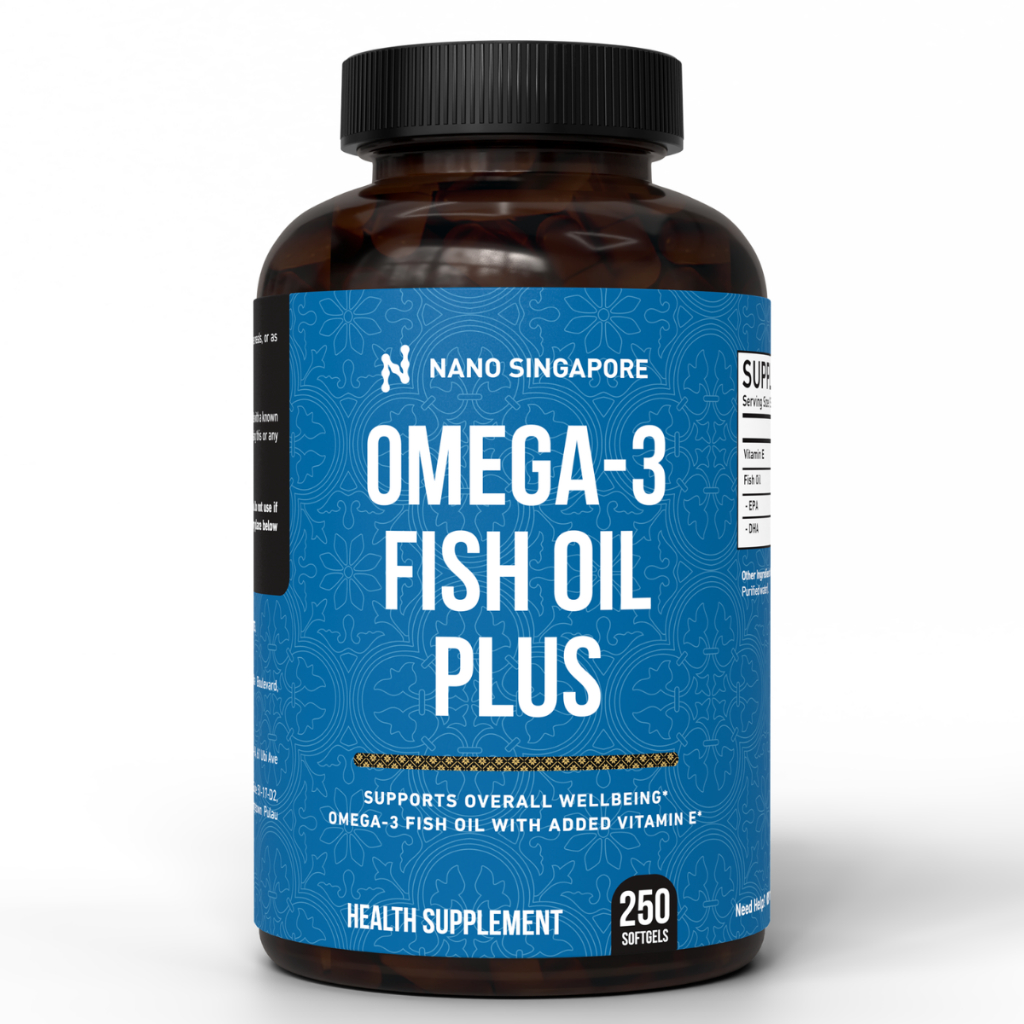 Nano Singapore Omega 3 Fish Oil Rich in EPA/DHA - Cholesterol, Heart ...