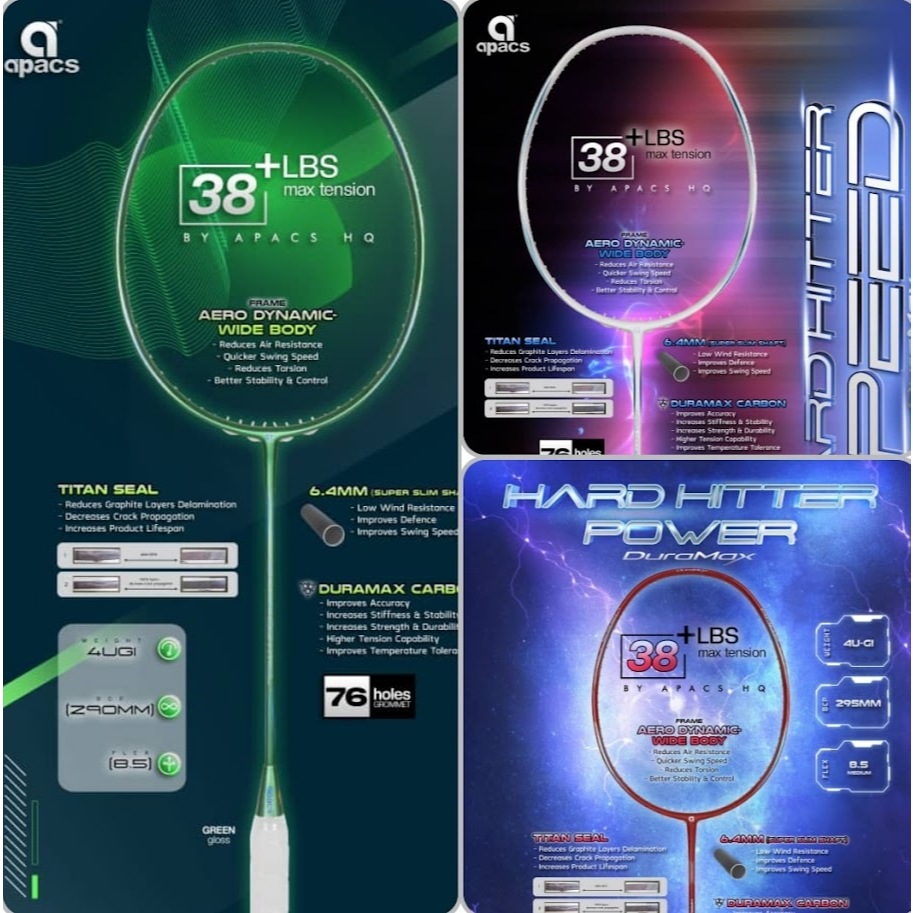 APACS Badminton Racket HARD HITTER ( 100% Original ) | Shopee Malaysia