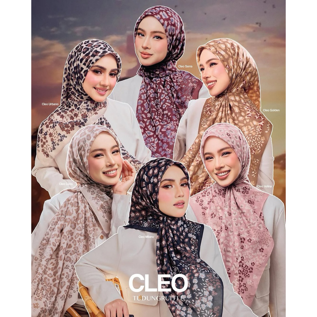 TUDUNG RUFFLE - CLEO & GEMALA Bawal Collection 2025 | Shopee Malaysia