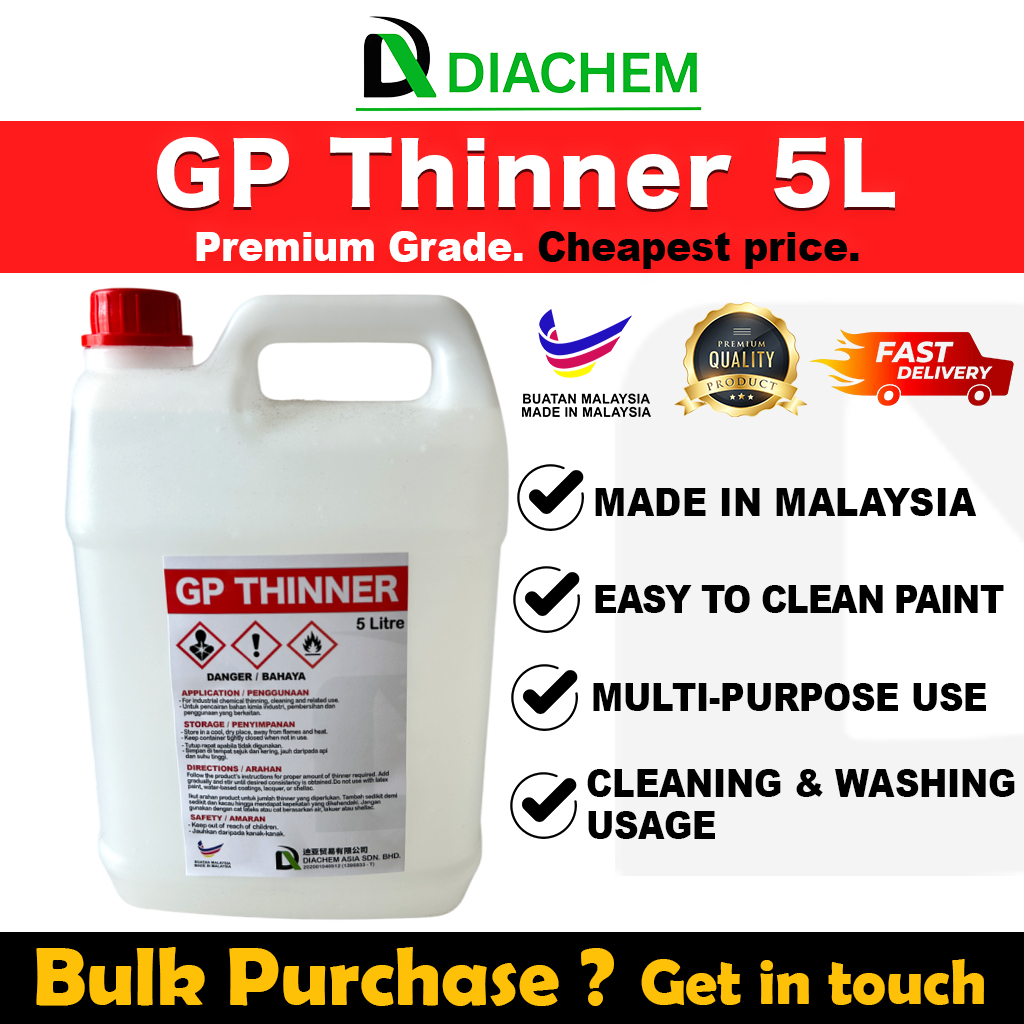 General Purpose Thinner 5L / Minyak Thinner for Paint, Varnish ...