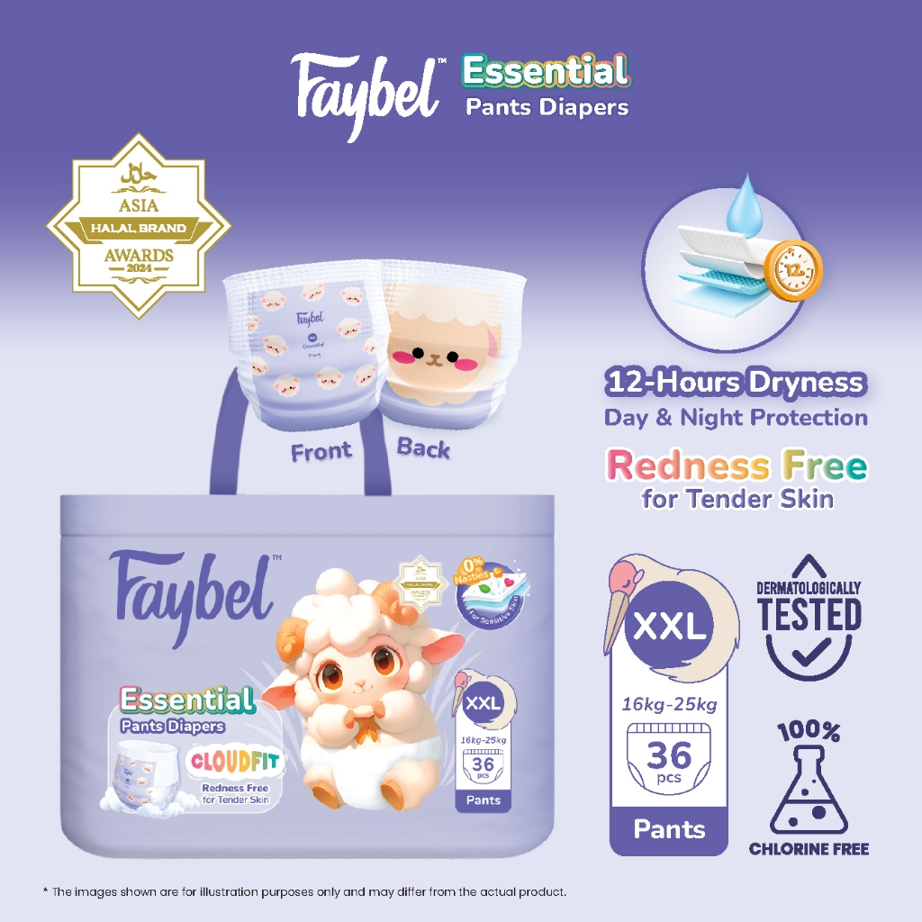 Faybel Essential Pants Diapers XXL 36pcs | Shopee Malaysia