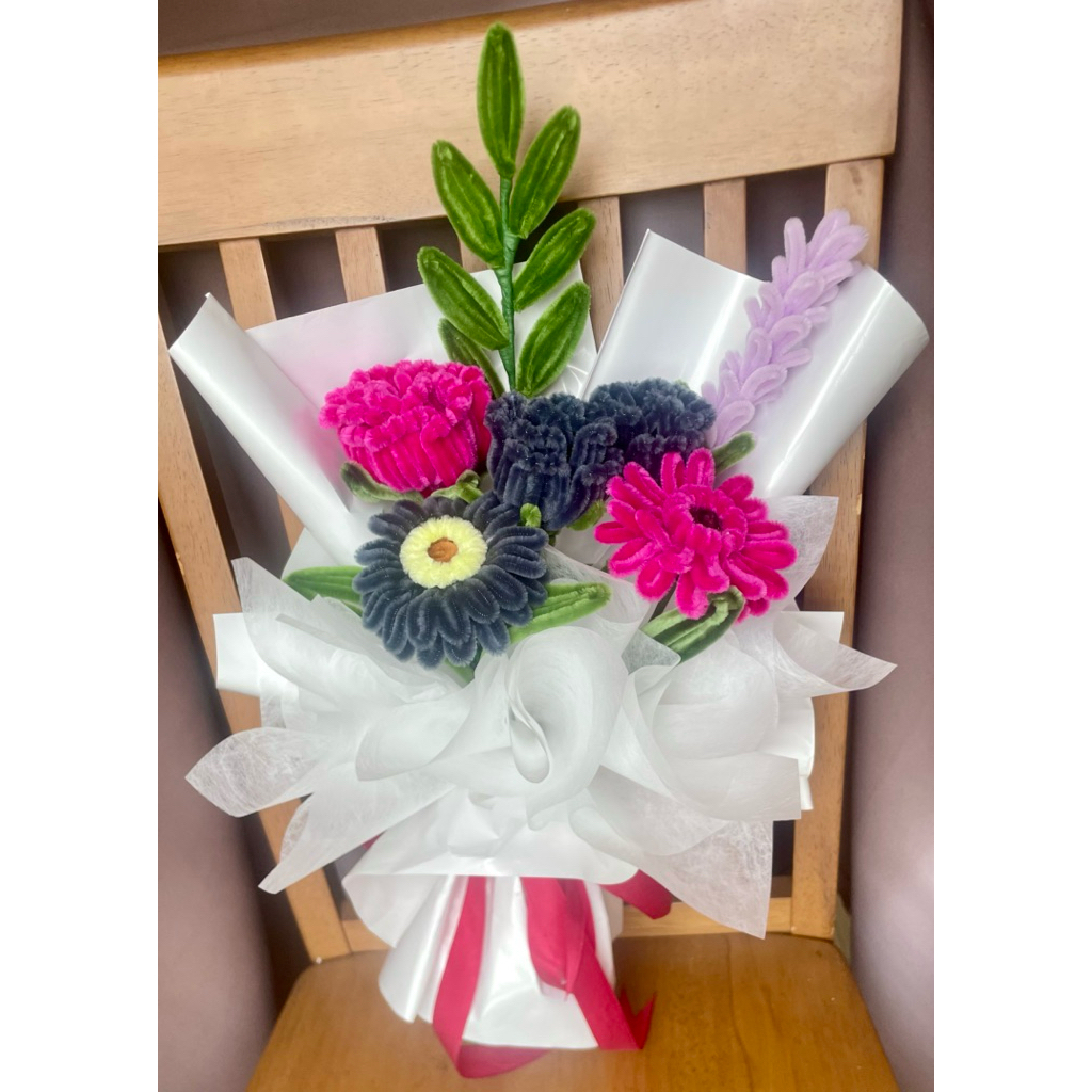 bouquet flower graduation murah bunga kawat bulu konvo birthday ...