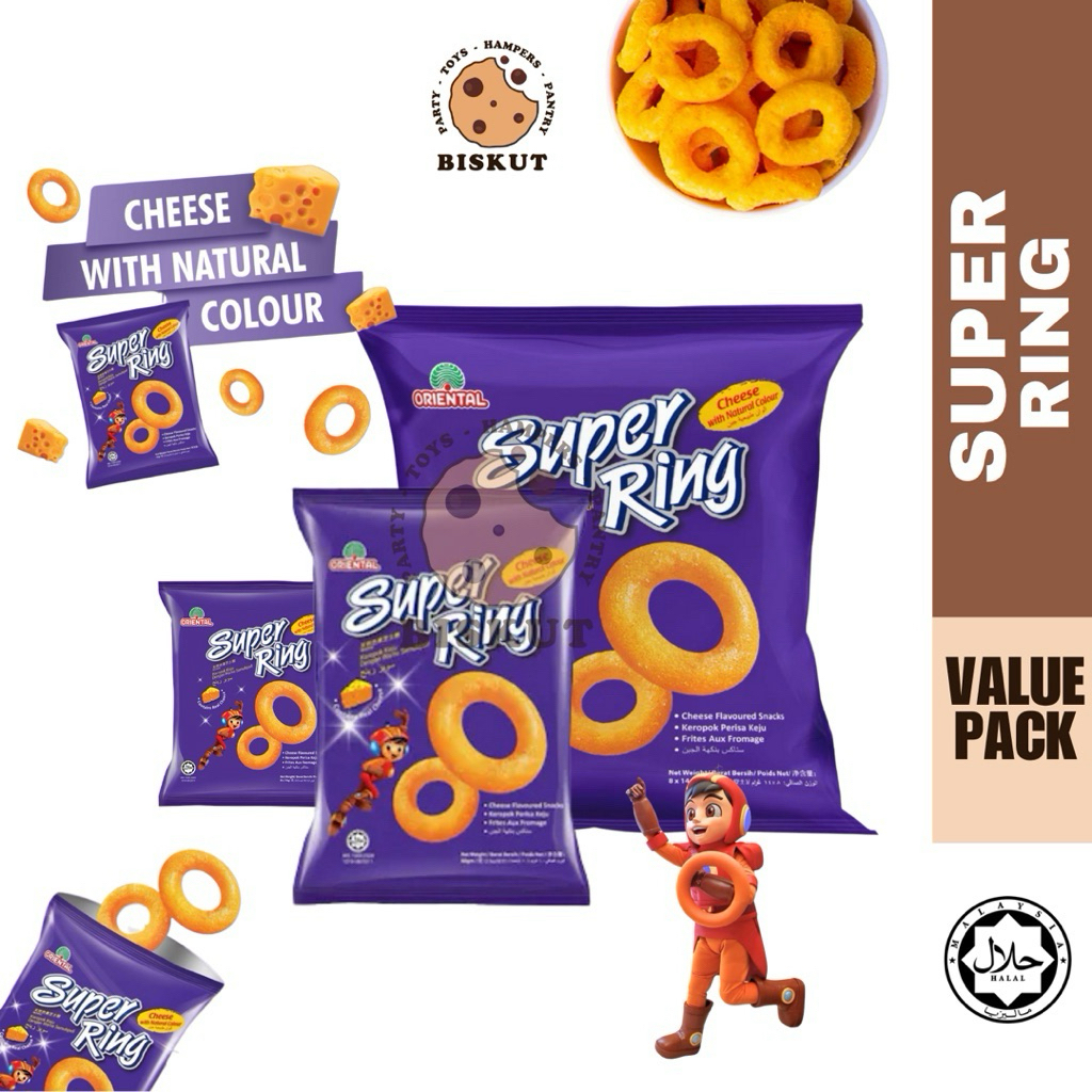 Oriental Super Ring Snack | 60g x 10 Pack | 15g x 30 Pack | 14g x 8 Fun ...