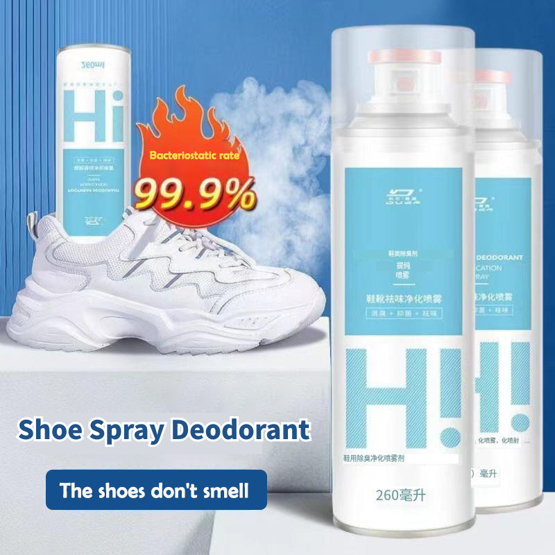 Shoe Spray Antibacterial Formula Eliminate Stubborn Shoe Odor Long-Lasting Deodorization Effect ...