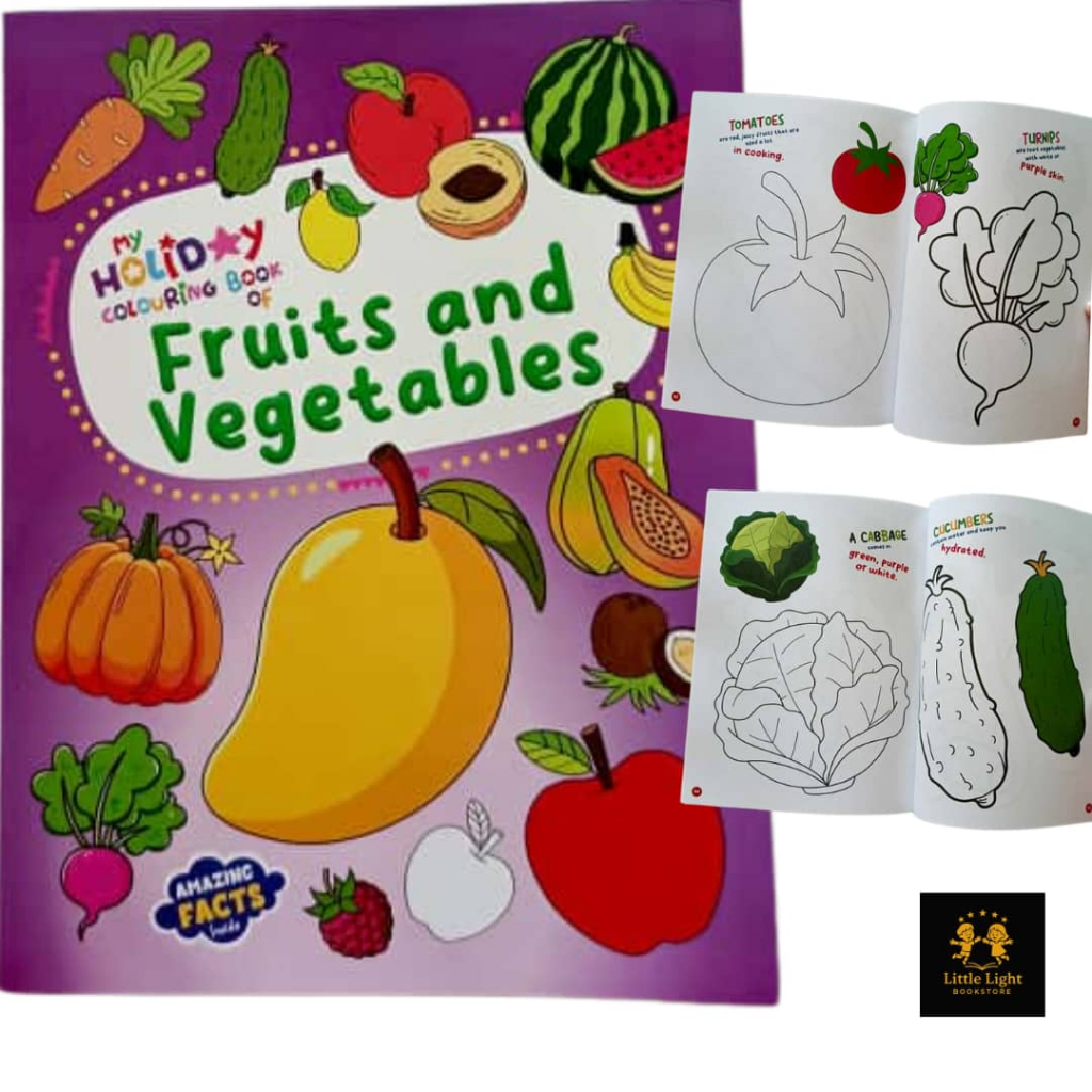 Fruits and Vegetables Colouring Book Buku Mewarna Buah-buahan dan Sayur ...
