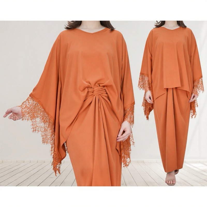 MELISSA RARA KAFTAN PARIO LACE,kain jenis CEY ironless, BAJU RAYA ...