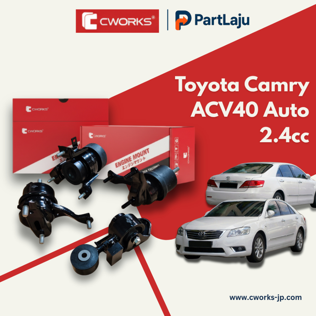 Cworks Japan Toyota Camry ACV40 2.4 2007-2011 Auto Engine Mounting Set ...