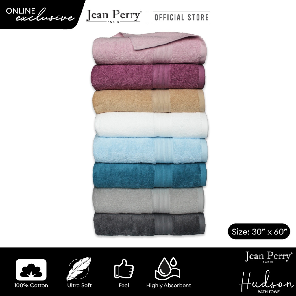 Jean Perry Hudson Bath Towel - 100% Cotton - 30" x 60" 【Online ...