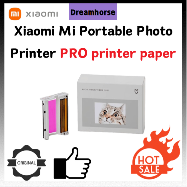 【new】Xiaomi Mi Portable Photo Printer PRO printer paper/photo film ...