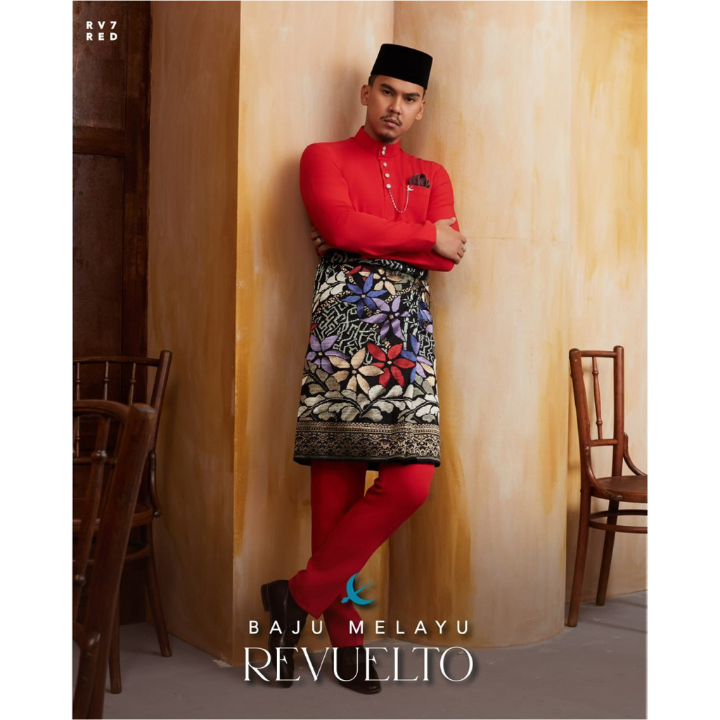 Baju Melayu Merah Revuelto | Shopee Malaysia