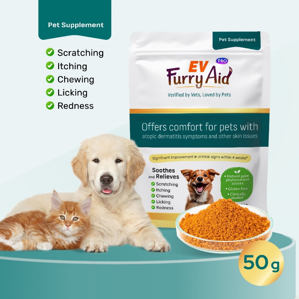 EVFurryAid PRO Pet Supplement for Skin Itchiness - Verified by ...