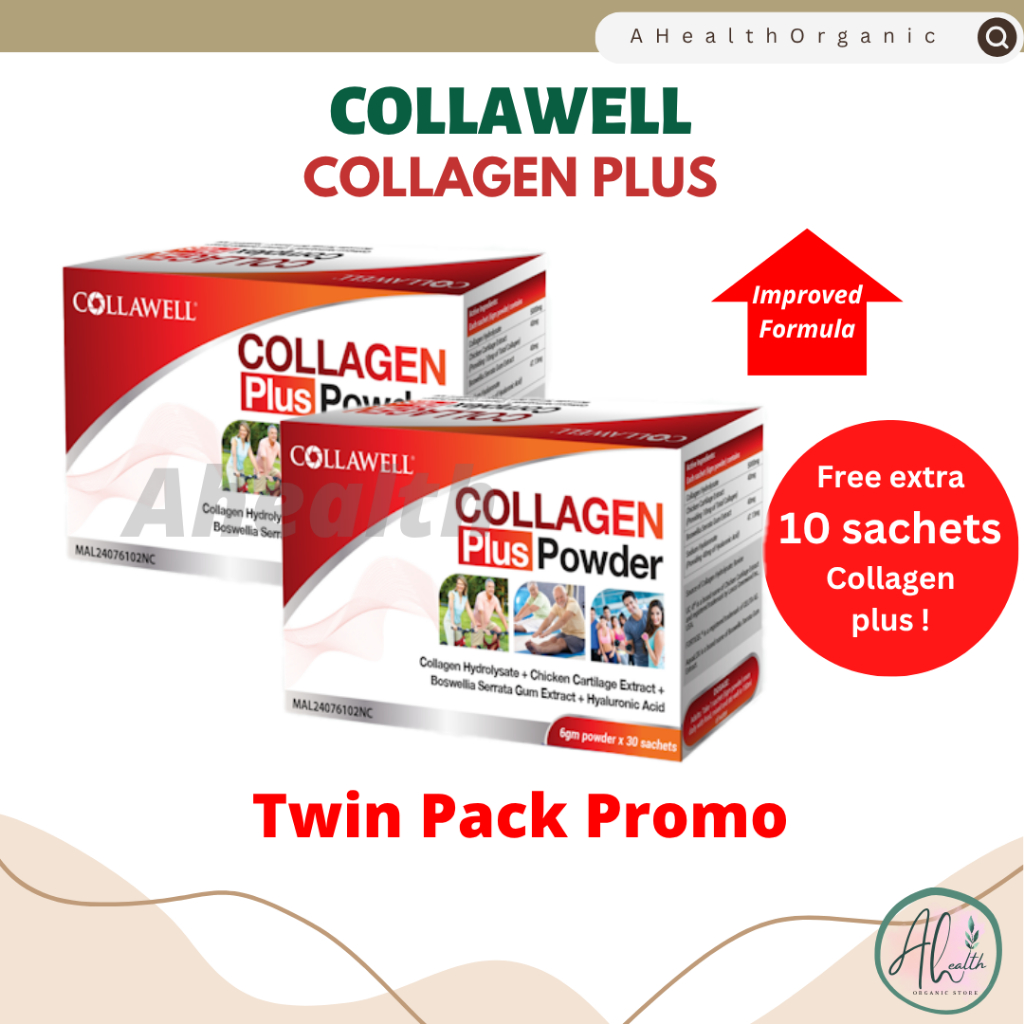 [Twin pack] COLLAWELL® Collagen Plus Powder 6g x 30sachets 2 box foc 10 ...