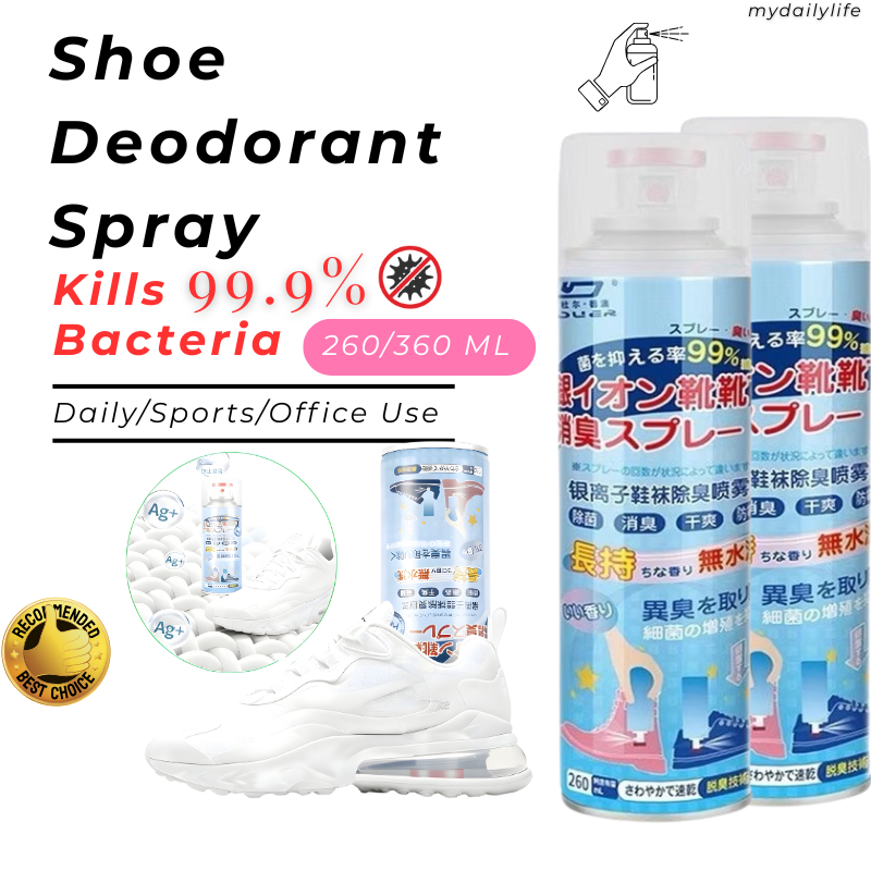 Shoe Deodorant Spray 260ml/360ml Shoe Spray Sock Spray Anti-smell ...