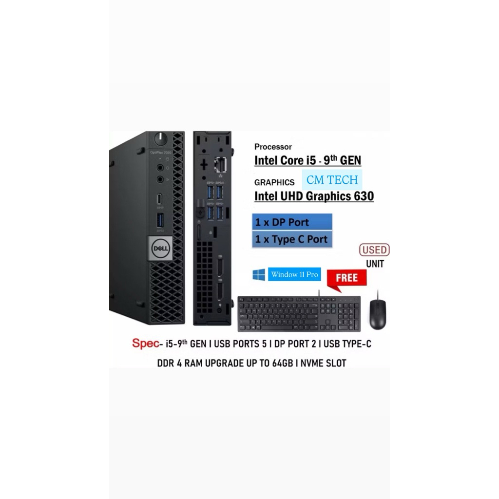 HP Dell I7/ i5 6Gen WIN11 Desktop for student office use 6 Bulan ...
