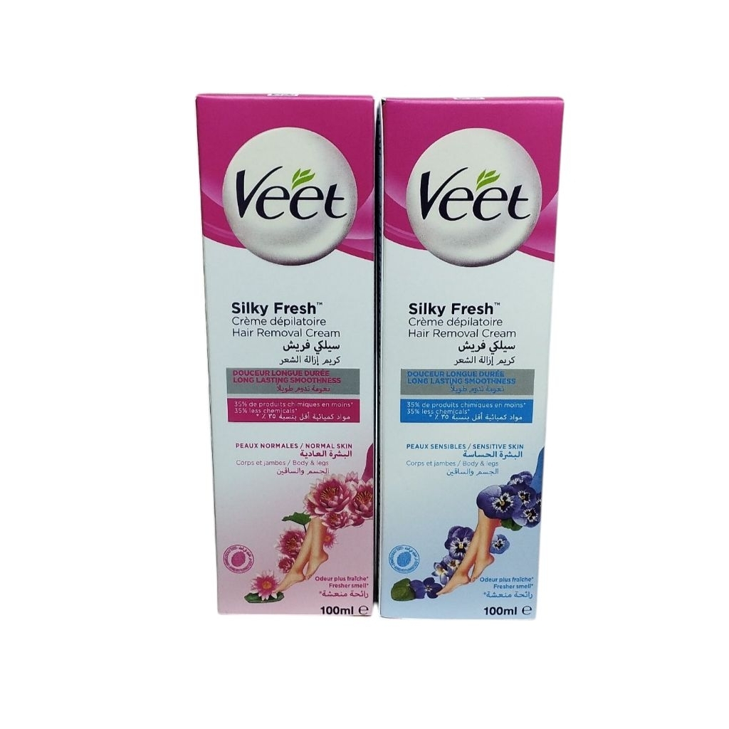 Veet Silky Fresh Hair Removal Cream 100ml – Normal & Sensitive Skin ...