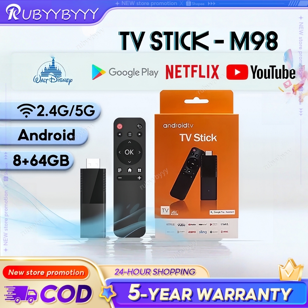 M98 Video Stick Tv Stick 4K4+64G Portable Control Streaming DeviceHome ...