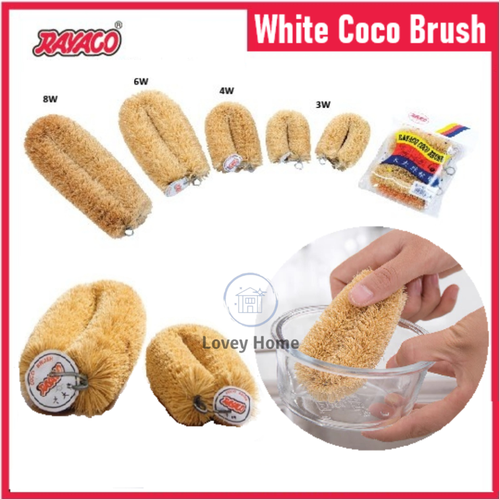 Rayaco Coconut Brush White Coco Abalone Dish Clean Scrub Berus Sabut ...