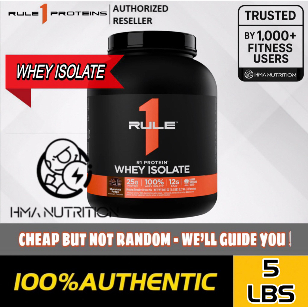 RULE 1 R1 Protein Isolate (2/5LBS) Rule 1 Protein,Rule 1 Whey Isolate ...