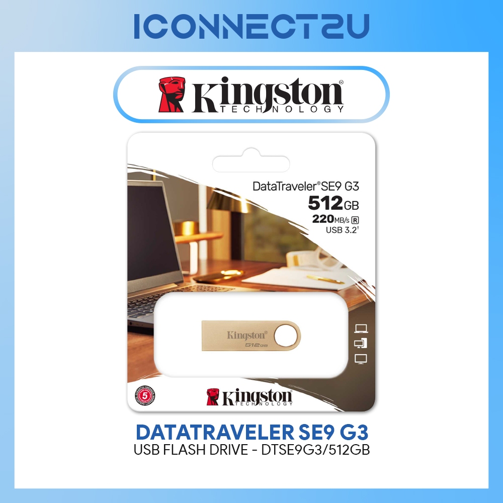 Kingston 512GB DataTraveler SE9 G3 USB Flash Drive - DTSE9G3/512GB ...
