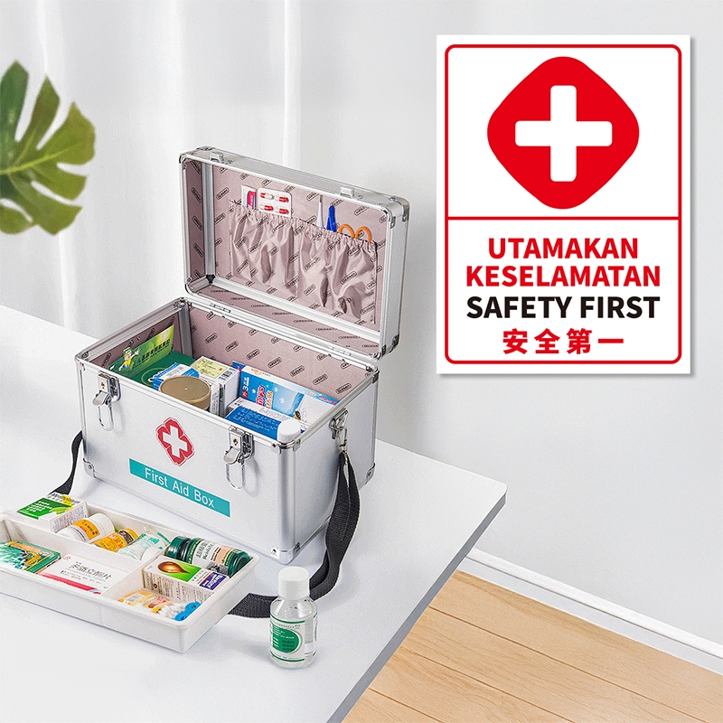 First Aid Kit Safety Sign Emergency First Aid Kit Cross Label Medicine ...