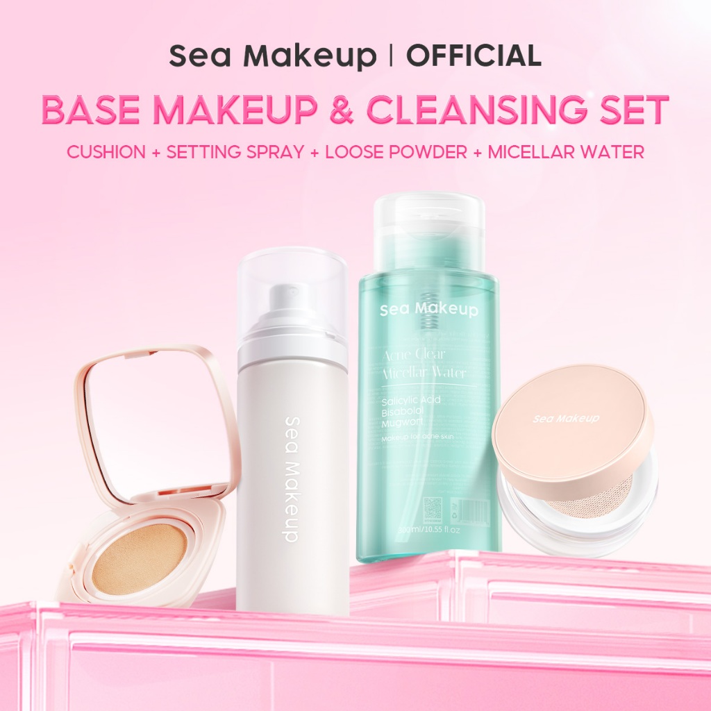 Sea Makeup Bundle 4 In 1 makeup Kit Cushion/Lock It Matte Acne Setting ...