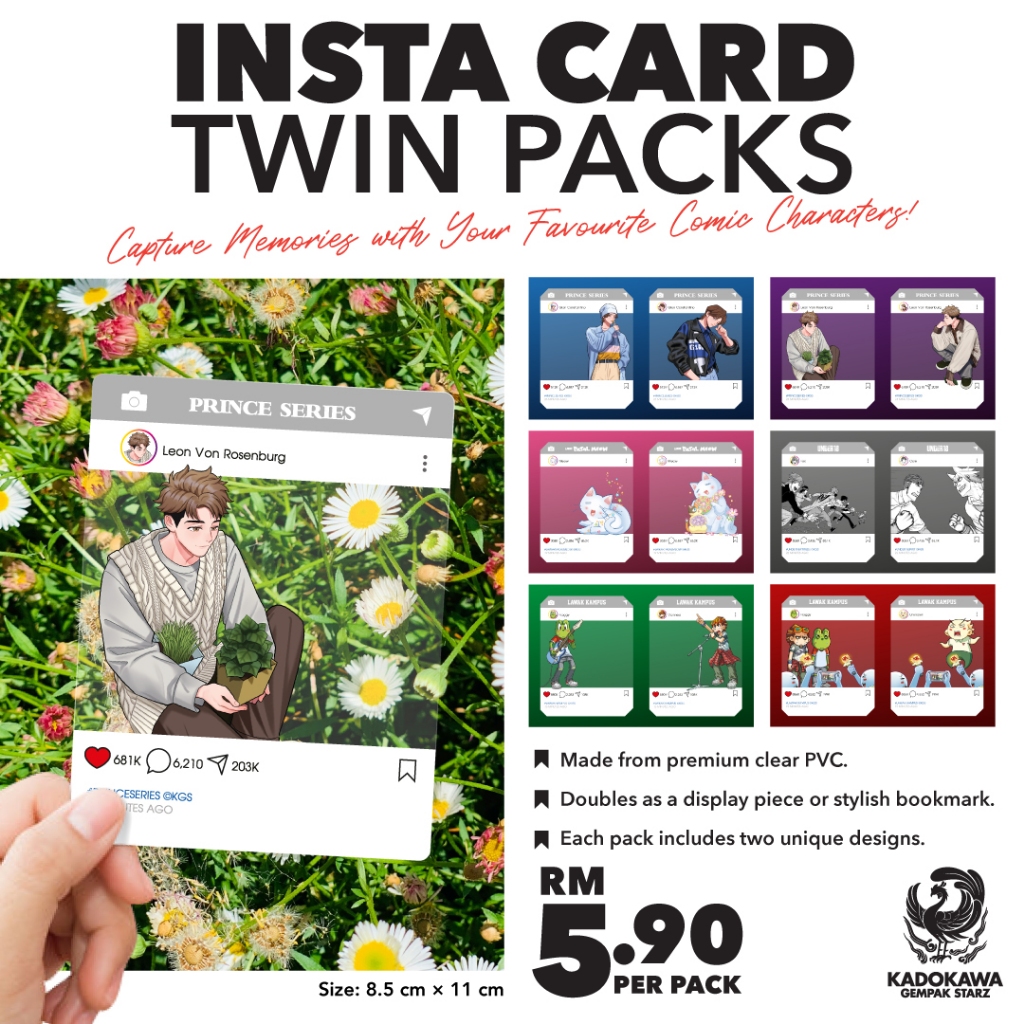 KGS Twin Pack Insta Card【Prince/Lawak Kampus/Lawak Pasal Meow/Under 18 ...