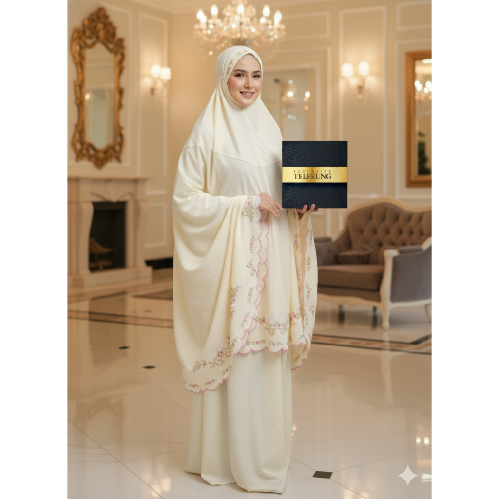 Telekung Sulam An-Nur Cotton Premium WITH FREE GIFT BOX — A Collection ...