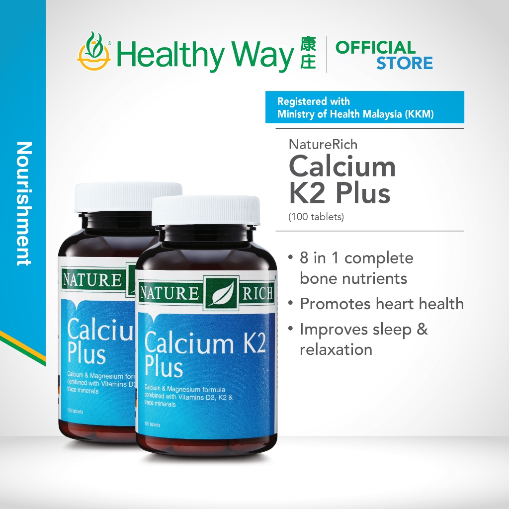 Naturerich Calcium K2 Plus 强骨钙 (100 Tablets) | Shopee Malaysia