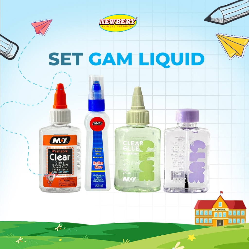 NEWBERY Gam Cecair Roller Untuk Kertas / Roller Glue Liquid For Paper ...