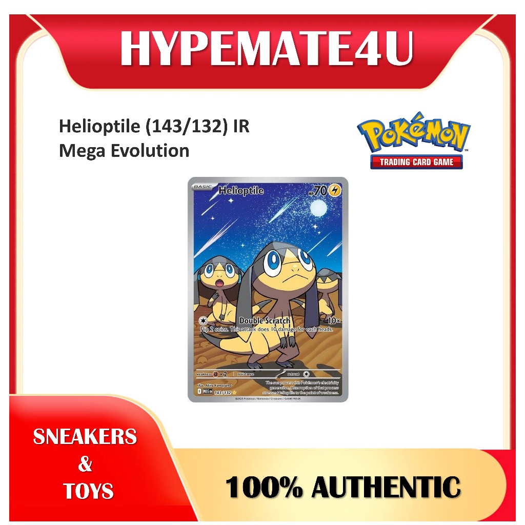 Pokemon Helioptile (143/132) IR Mega Evolution | Shopee Malaysia