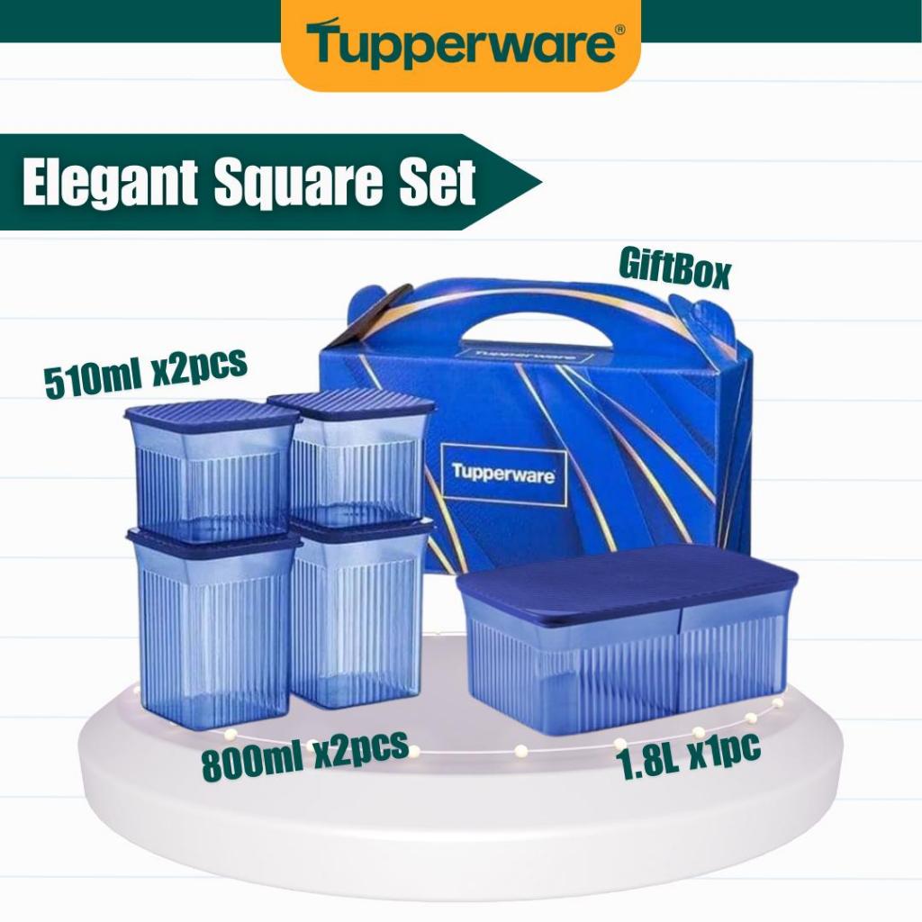 Elegant Square Set Tupperware With Giftbox / Kedap Udara / Set Bekas ...