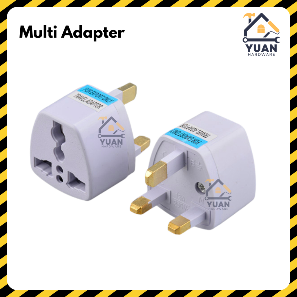 Universal Multi Plug Adapter Kepala Plug 3 Pin 13A 250V | Shopee Malaysia