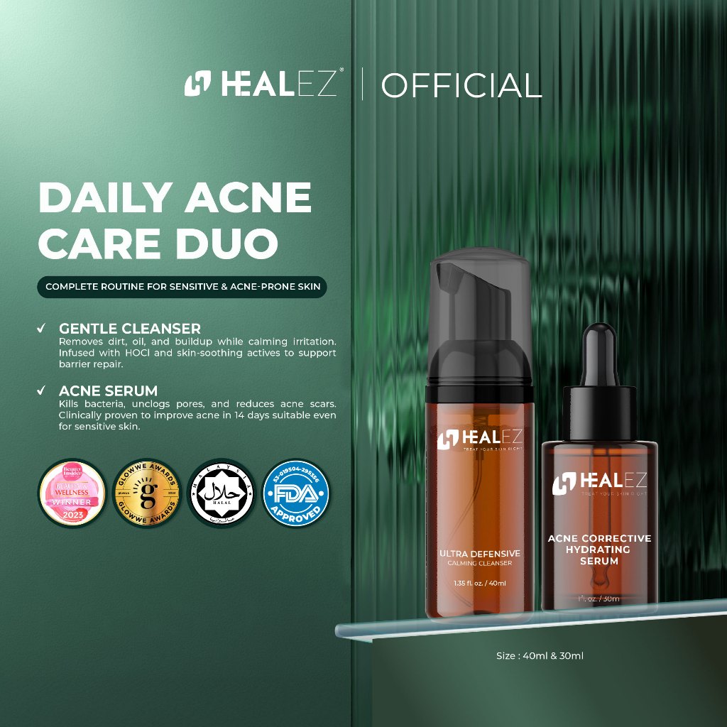 HEALEZ Ultra Defense & Acne Correction Duo - Calming Cleanser 40ML ...