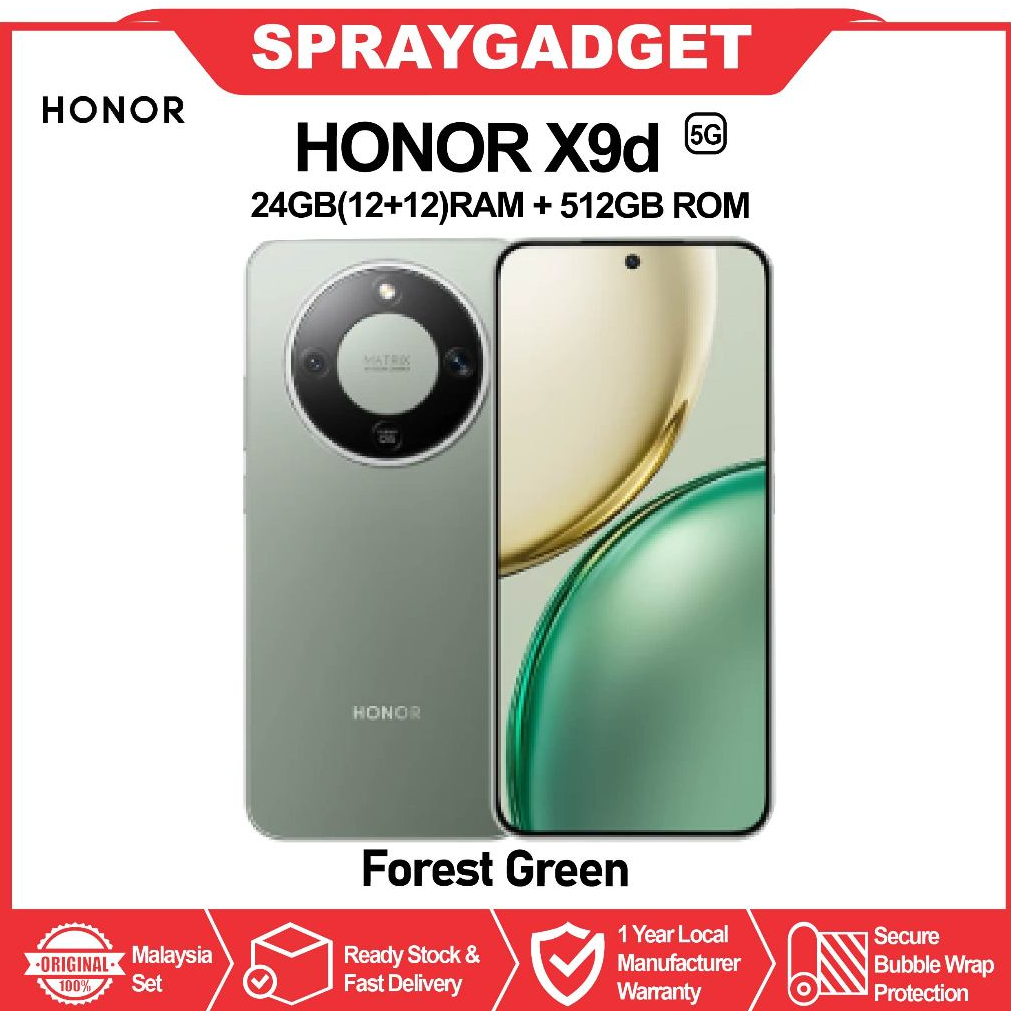 HONOR X9d 5G (24GB*(12+12)+256/512GB) IP69K Water Resistance l ...