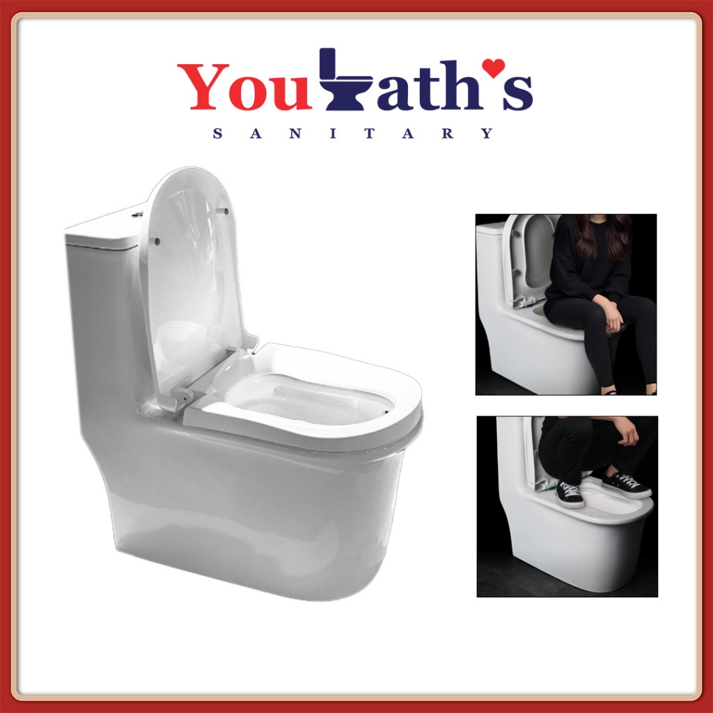 2 IN 1 Jamban One Piece Ceramic Water Closet (Toilet Bowl) High Quality ...