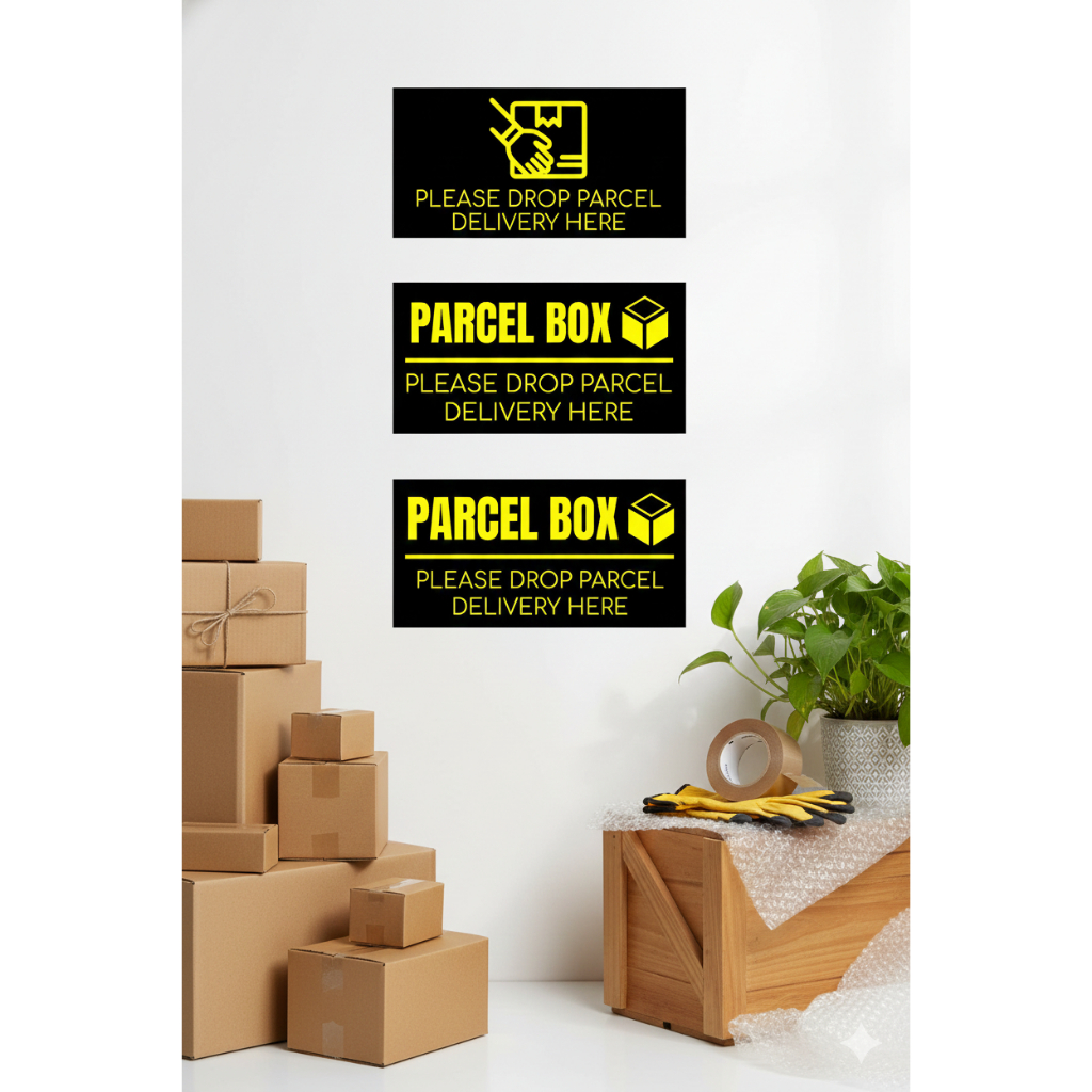 Please Drop Parcel Here Signage Board / Letak Bungkusan Disini Papan ...