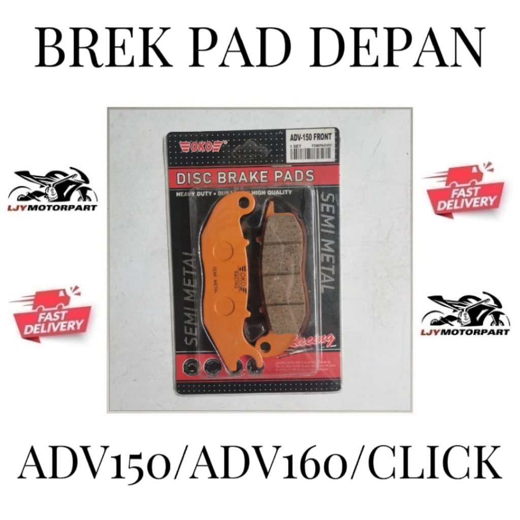 HONDA ADV150 ADV160 CLICK BREK PAD DEPAN FRONT DISC PAD BRAKE PAD ...