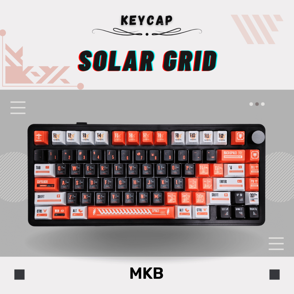 MKB Solar Grid PBT Dye Sublimation Cherry Profile Keycap Set For ...