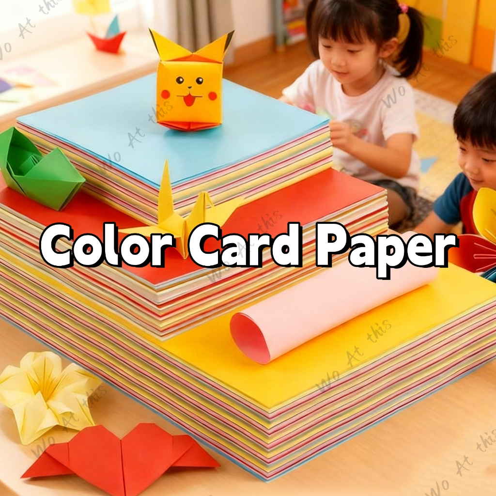 Colored Hard Cardstock origami Children's handmade colored paper/Kertas ...