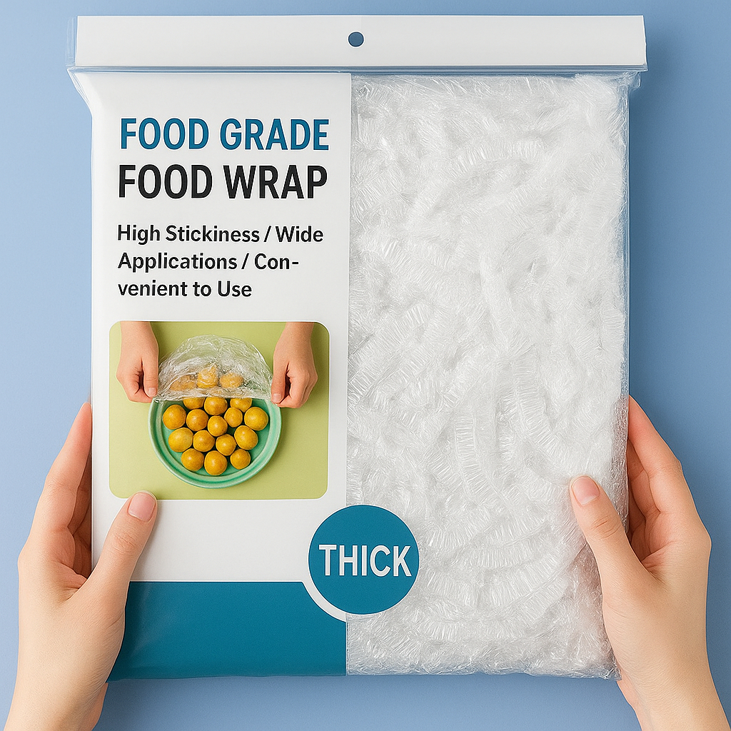 100pcs Elastic Fresh-Keeping Covers | Stretchable PE Food Wrap ...