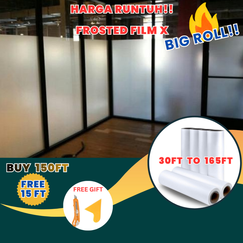 Frosted Window Film x 1 Roll / Film Frosted / Privaci Frosted Film ...