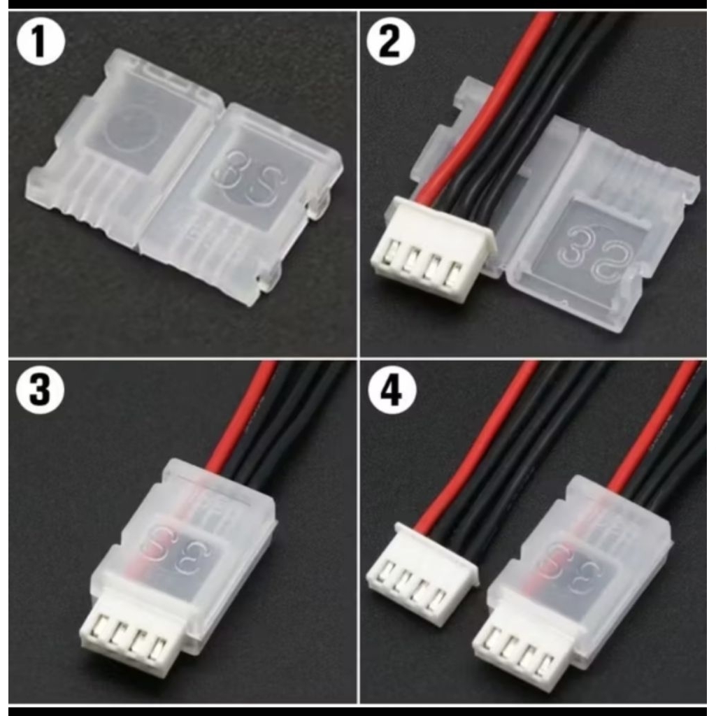 JST-XH Balanced head protector Lipo Battery Balance Plug Savers AB Clip ...