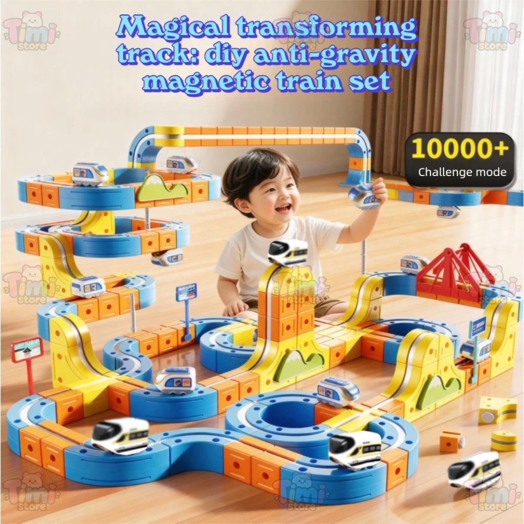 Anti-Gravity Rail Car Magic Splicing Electric Train Building Blocks ...